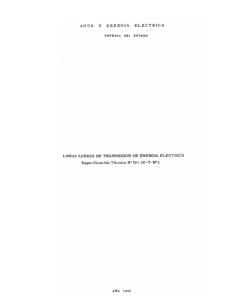 Especificacion Tecnica ET 1 AyE PDF | PDF