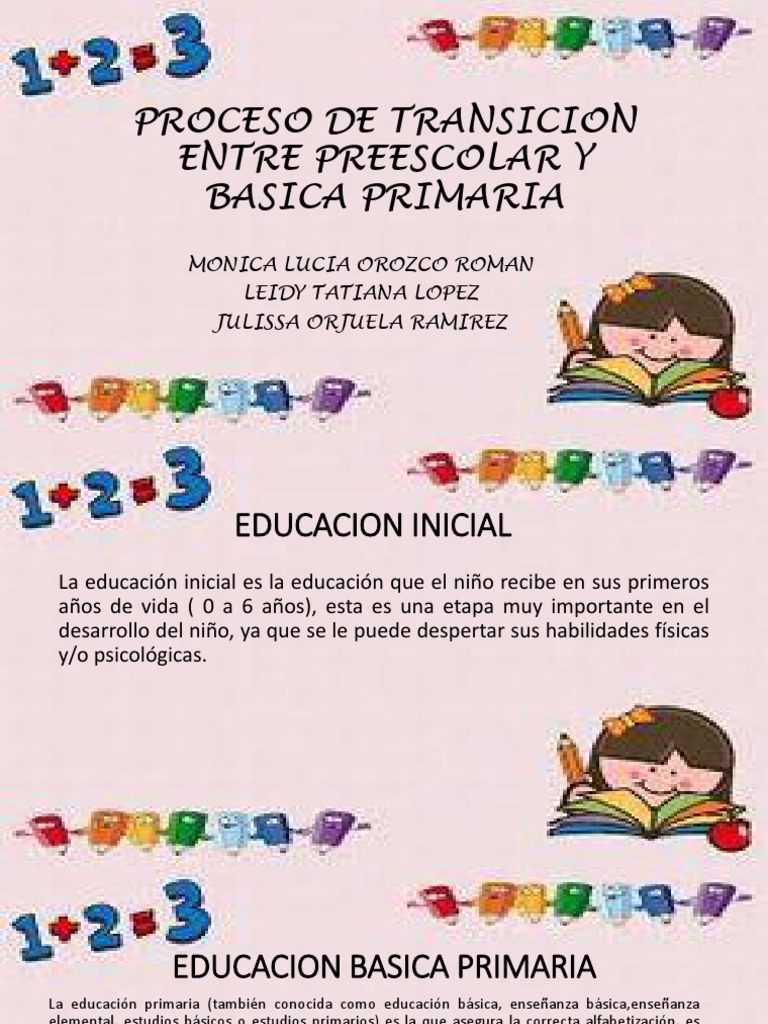 Proceso de Transicion Entre Preescolar y Basica Primaria (1 ...