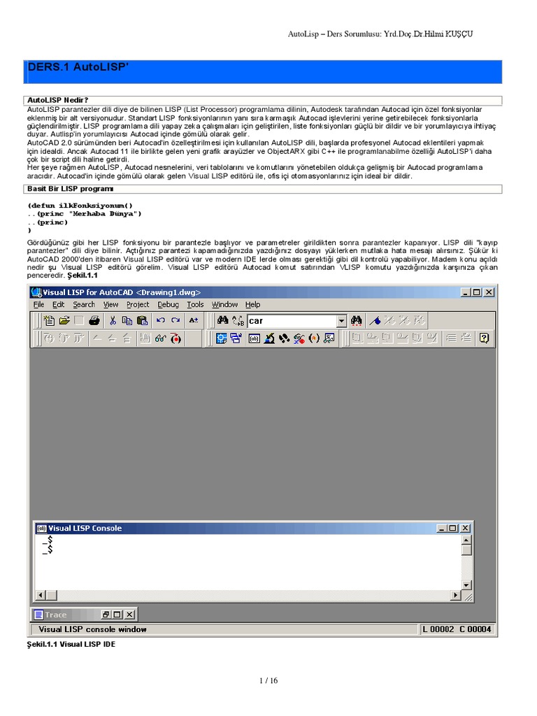 Auto Lisp PDF | PDF