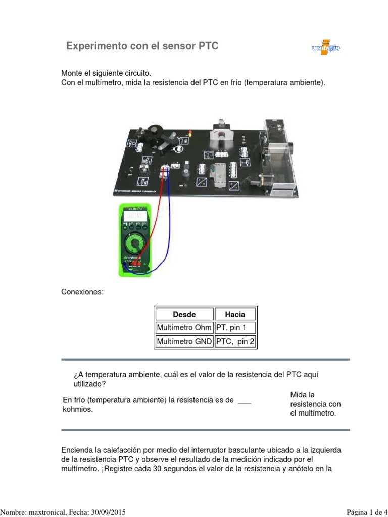 Lucas Nulle Sensor 11 | PDF | Resistencia Eléctrica y Conductancia ...