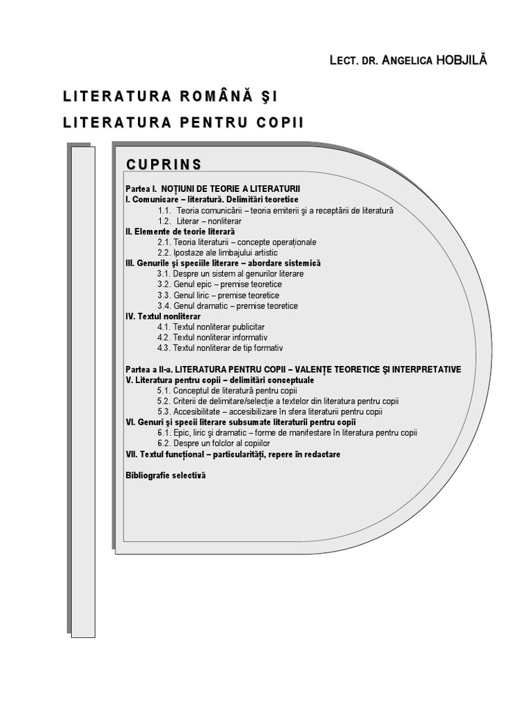 Literatura Pentru Copii PDF | PDF
