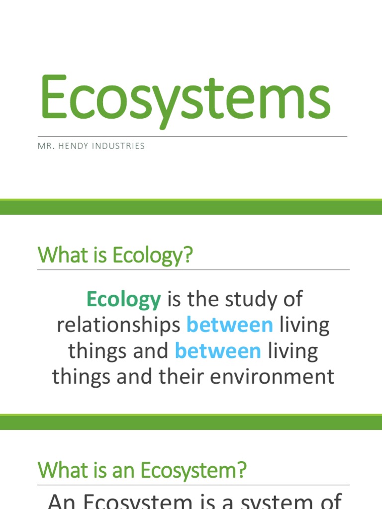 Ecosystems | PDF | Forests | Ecosystem