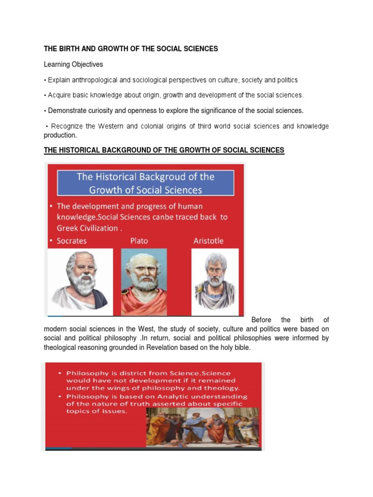 Birth and Evolution of Social Sciences | PDF | Sociology | Social Science