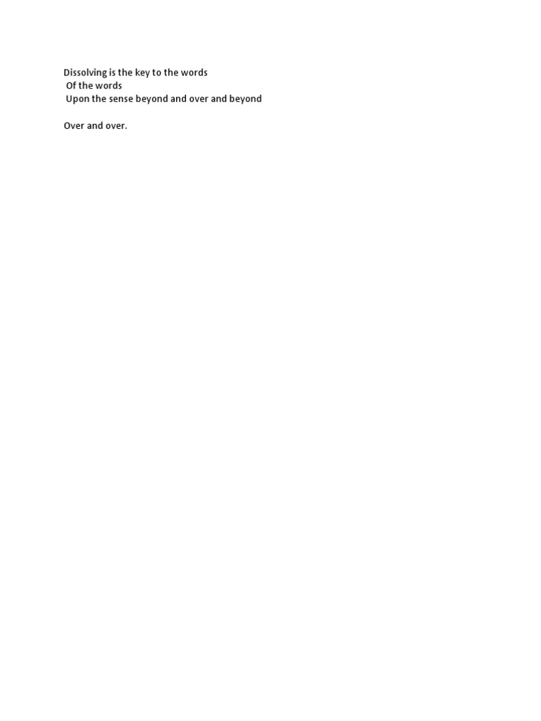 Dissolving Is The Key To The Words of The Words Upon The Sense Beyond ...