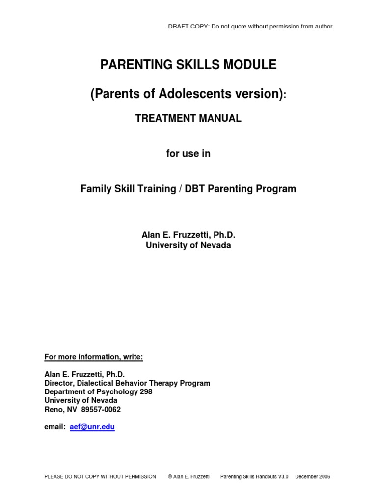 Parent Skills Module | Download Free PDF | Anger | Parenting