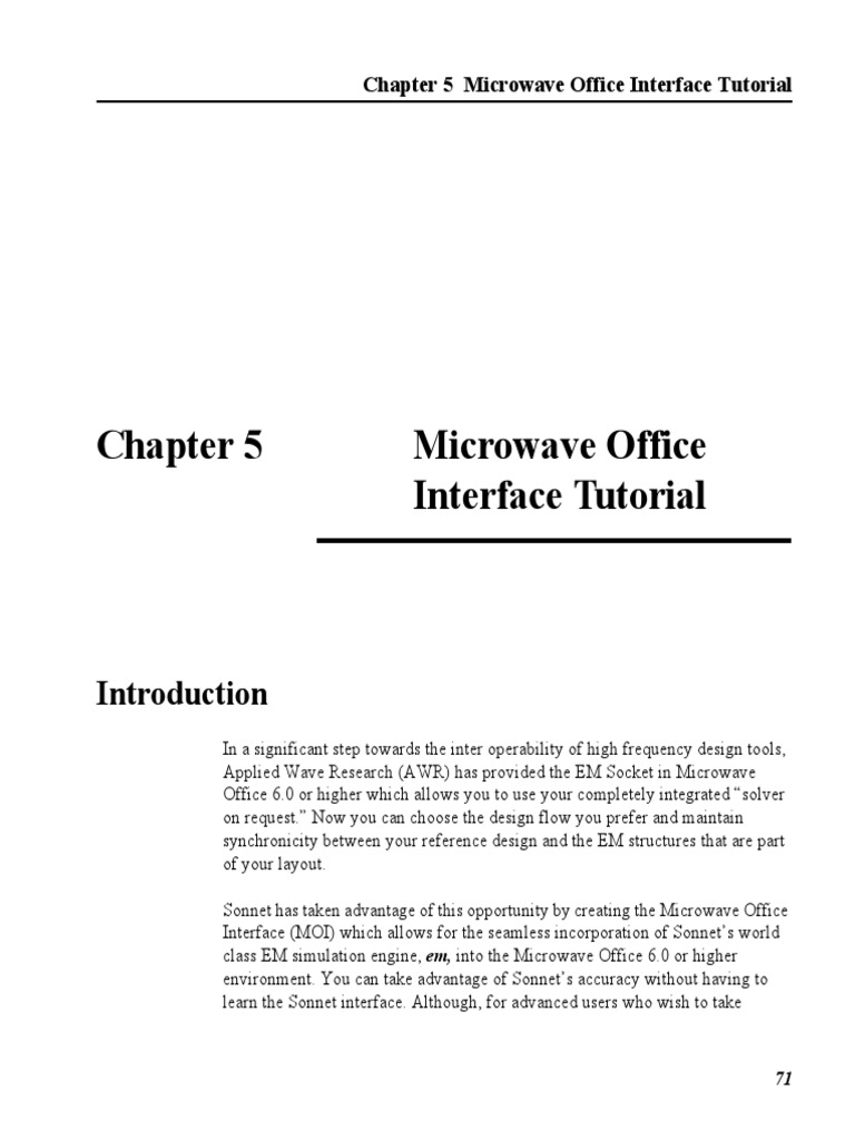 SST-204A Microwave Office Interface | PDF | Menu (Computing) | Button (Computing)