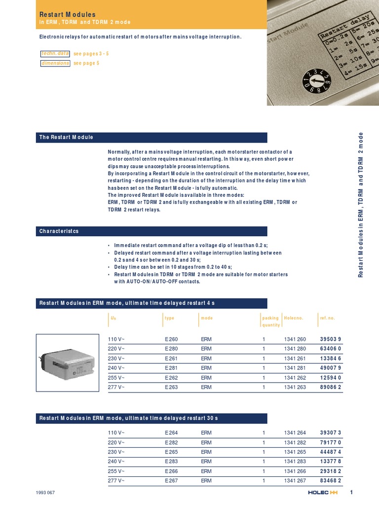 Holec Restart - Modules PDF | PDF | Relay | Components