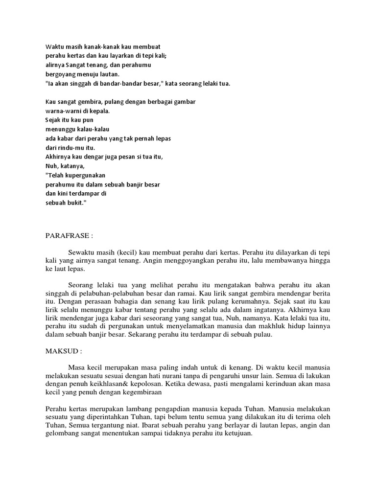 Puisi Perahu Kertas Pdf