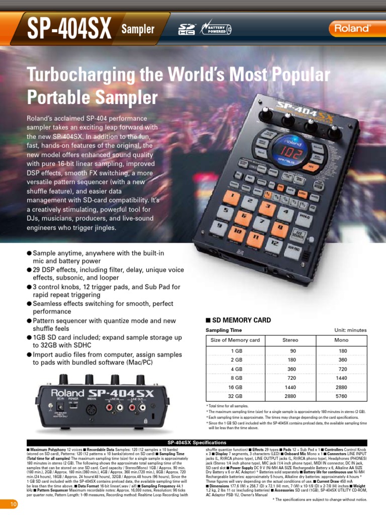 Brochura - Sp-404sx Brochure | PDF | Sound Technology | Audio Electronics