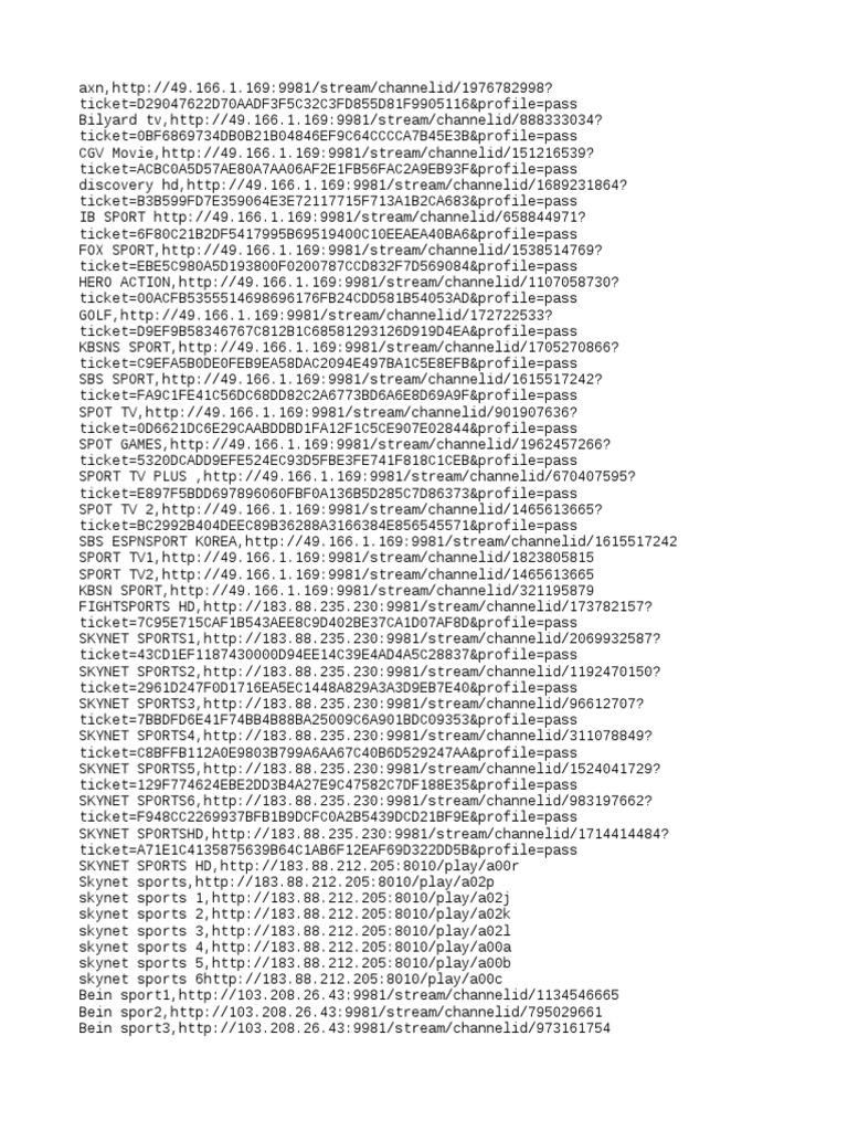 Tvlist | PDF | Multimedia | Television Network