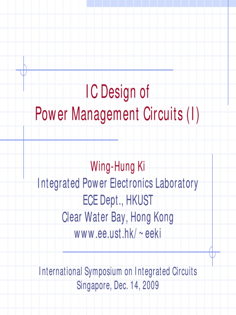 IC Design of Power Management Circuits (I) | PDF | Electricity | Power ...