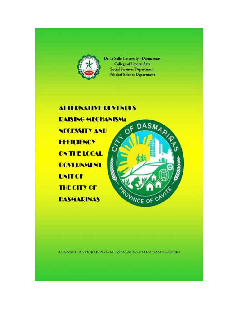 Alternative Revenues Raising Mechanism - City of Dasmarinas, Cavite ...
