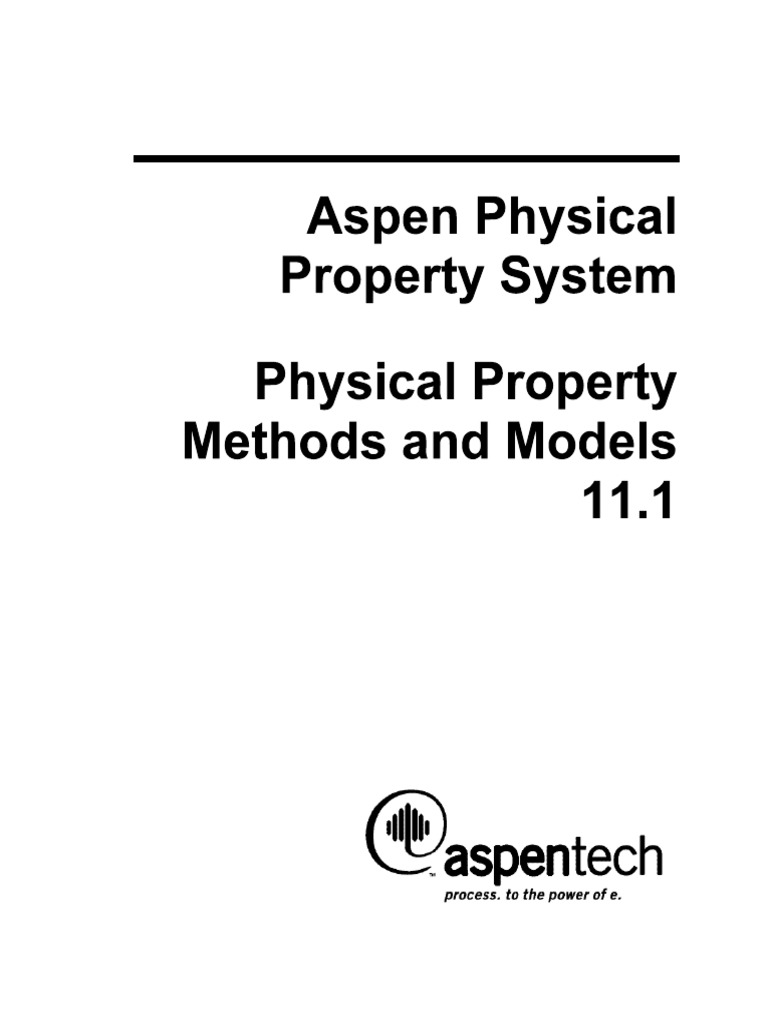 ASPEN PLUS Physical Property Methods and Models | PDF | Phase (Matter ...