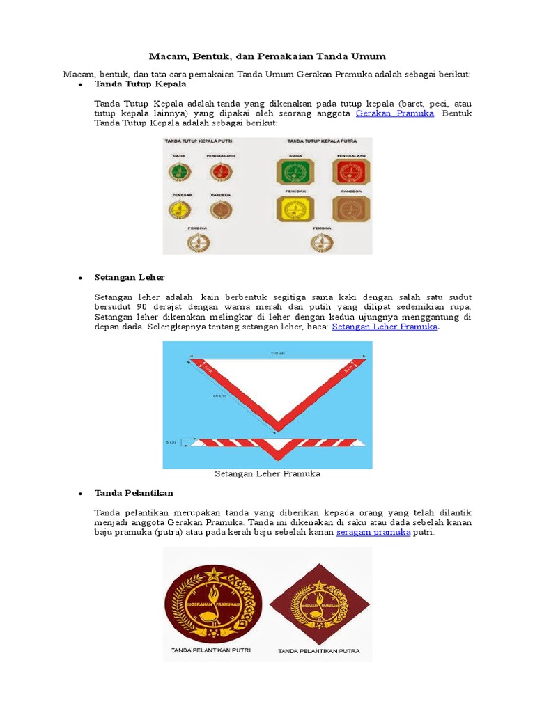Tanda Pengenal Pramuka | PDF | Kesehatan Holistik
