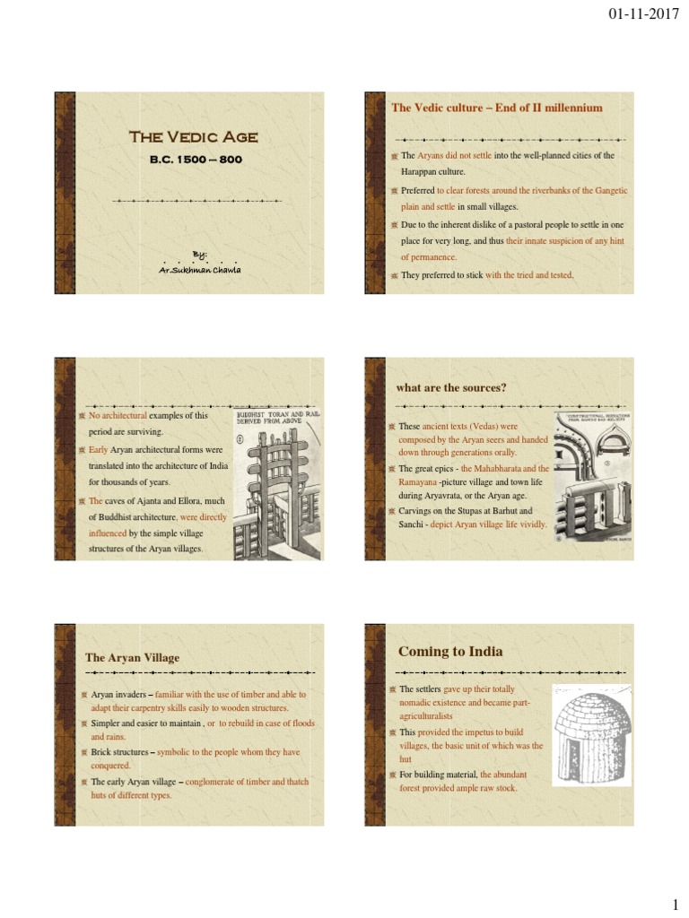 The Vedic culture – Sources and influences of architecture in the Early Aryan period | PDF ...