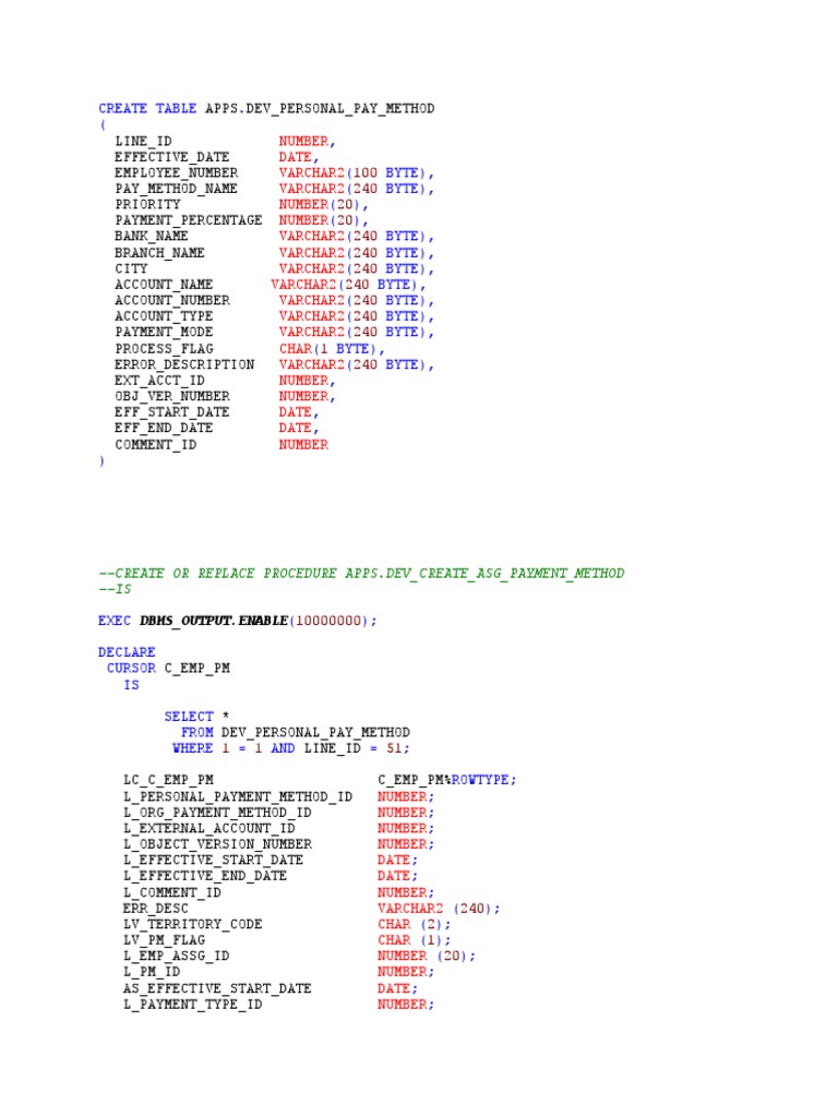 Create Emp Personal Pay Method | PDF | Computer Programming | Computing