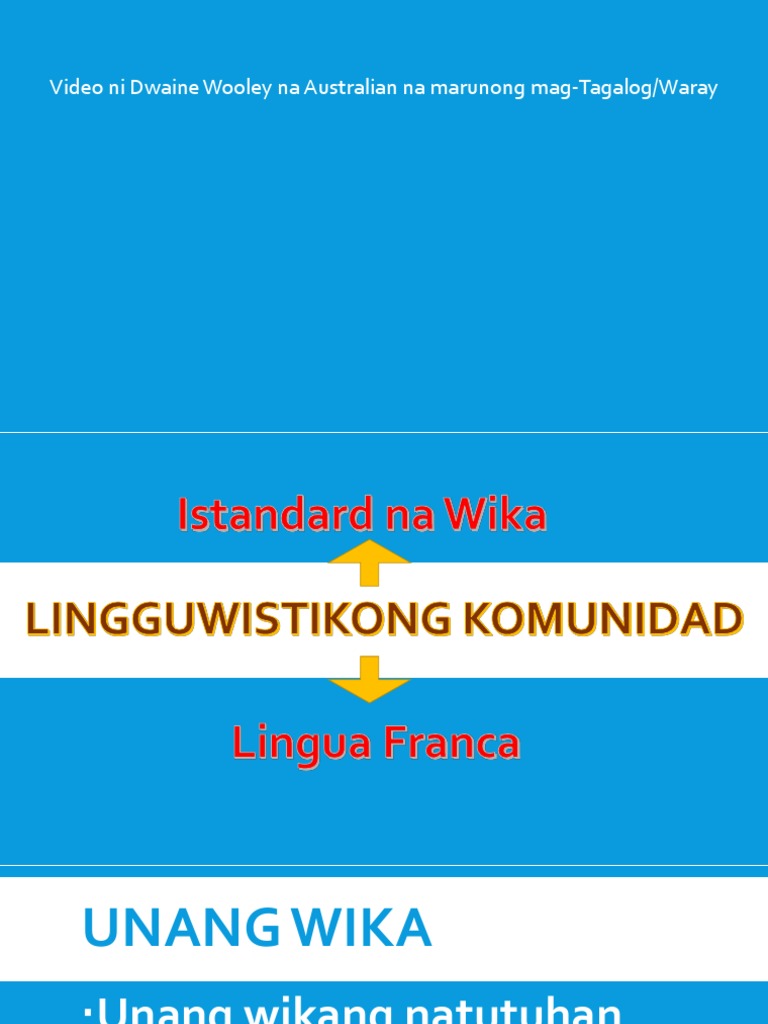 LK Unang Wika at Ikalawang Wika | PDF