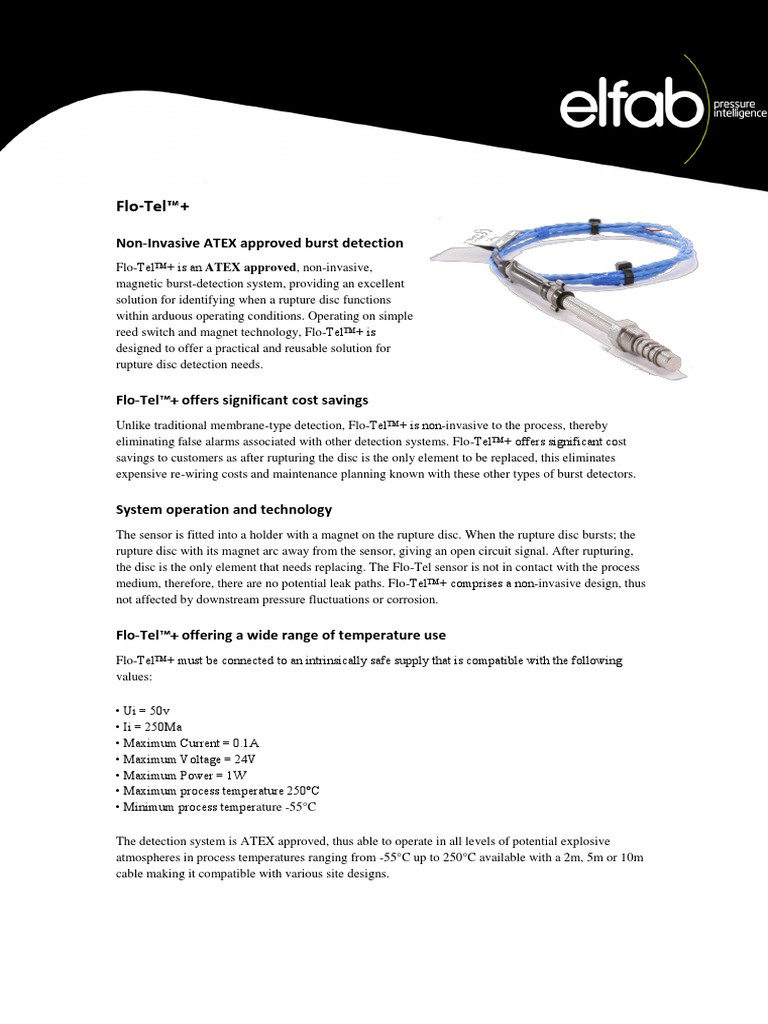 Flo Tel Description | PDF | Sensor | Switch
