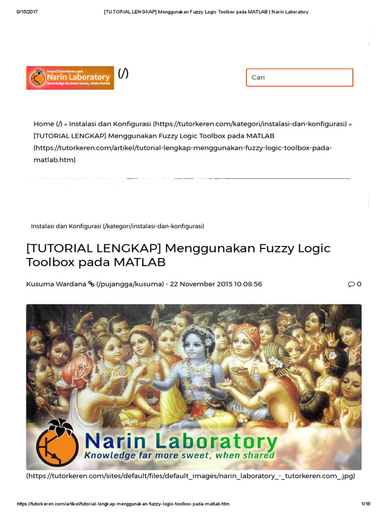 (TUTORIAL LENGKAP) Menggunakan Fuzzy Logic Toolbox Pada MATLAB - Narin Laboratory | PDF