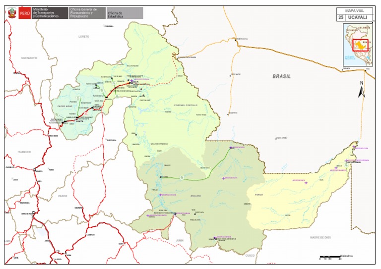 Mapa Vial de Ucayali 2024 | PDF