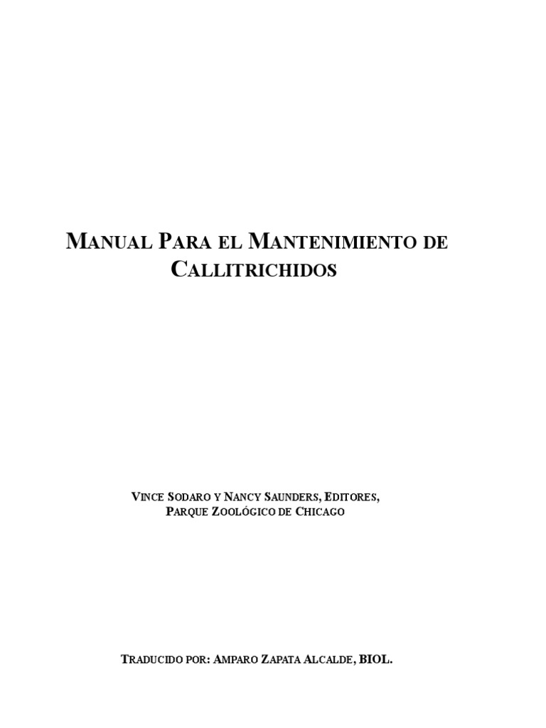 Callitrichid's Manual Translation | PDF | Ratón | Alimentos