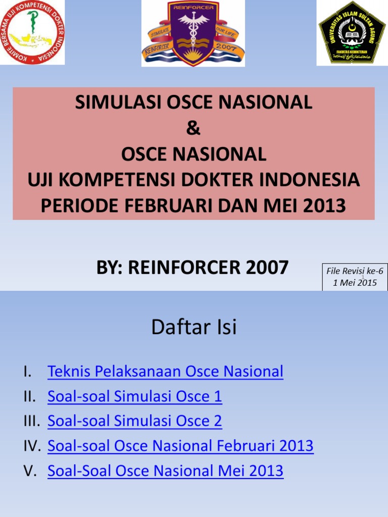 Teknis, Simulasi, & Osce Nasional I-II-ix | PDF