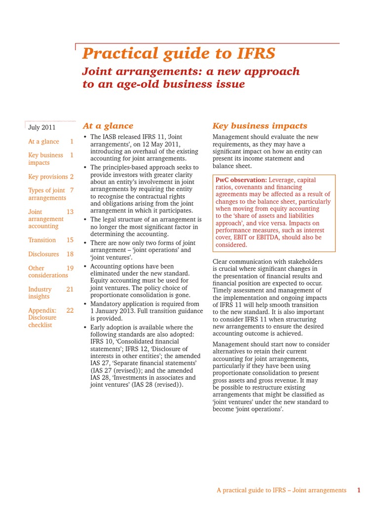 Joint Arrangements A New Approach To An Age-Old Business Issue | PDF | Joint Venture ...