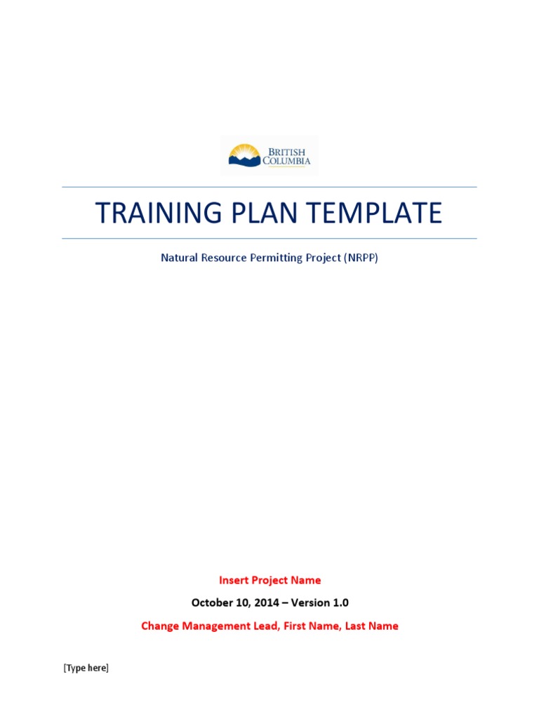 Nrs Training Plan Template Pdf Needs Assessment Educational