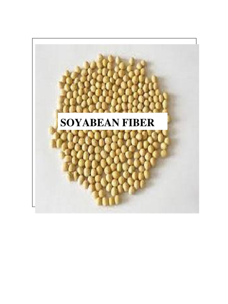 Soya Bean Fiber | PDF | Amino Acid | Soybean