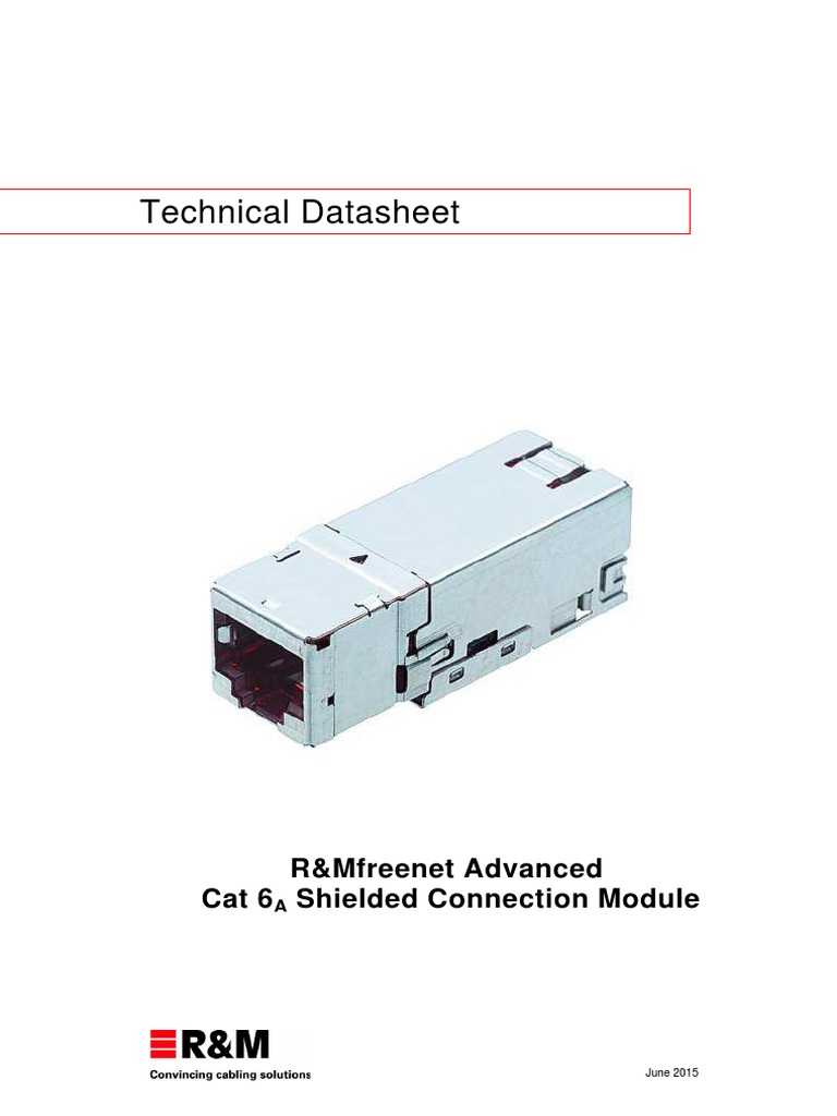 Data Sheet Module Cat6a Iso Stp | Electrical Connector | Equipment