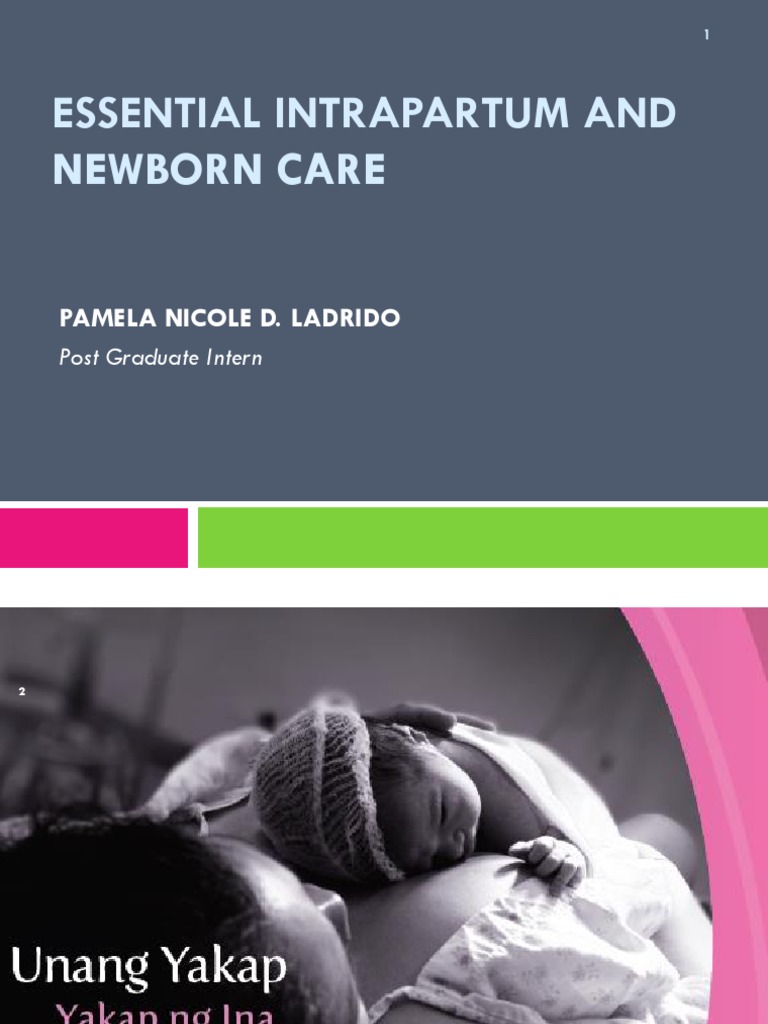 1 Essential Intrapartum and Newborn Care | Breastfeeding | Infants