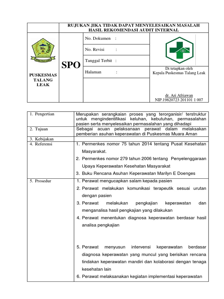 Contoh SPO Lengkap | PDF