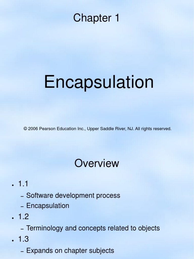 Chapter 1 Encapsulation Pdf Class Computer Programming Method Computer Programming