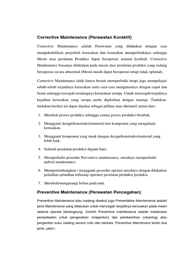 Corrective Maintenance Tugas 2 | PDF