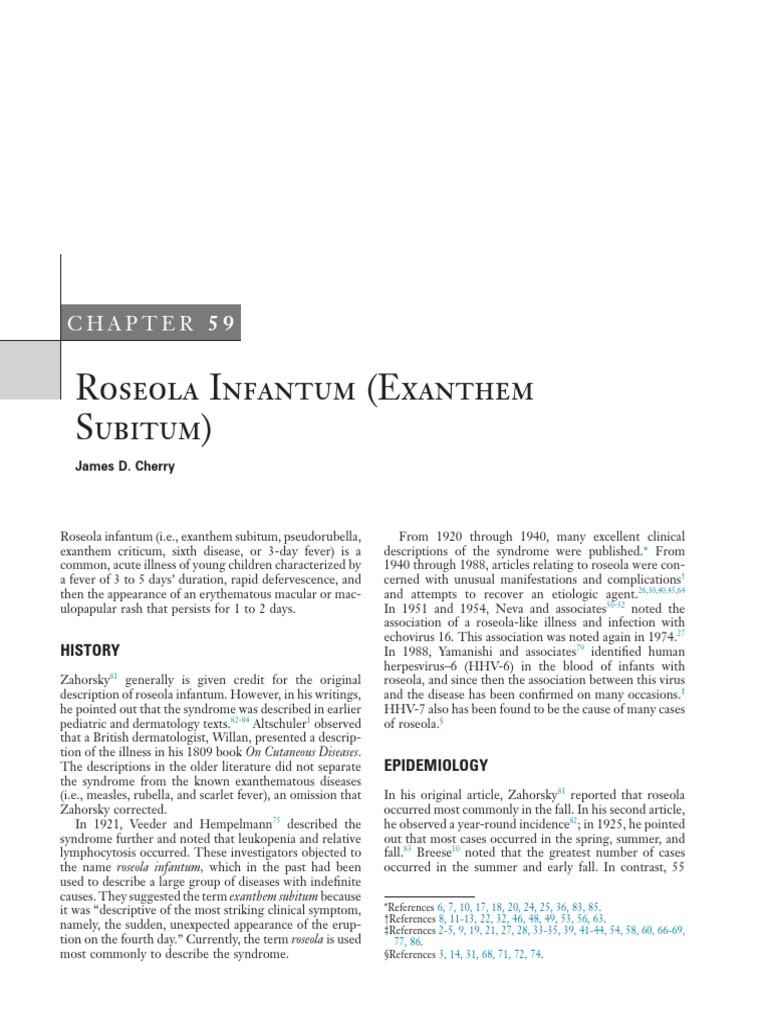 Roseola Infantum Feigin | PDF | Fever | Measles