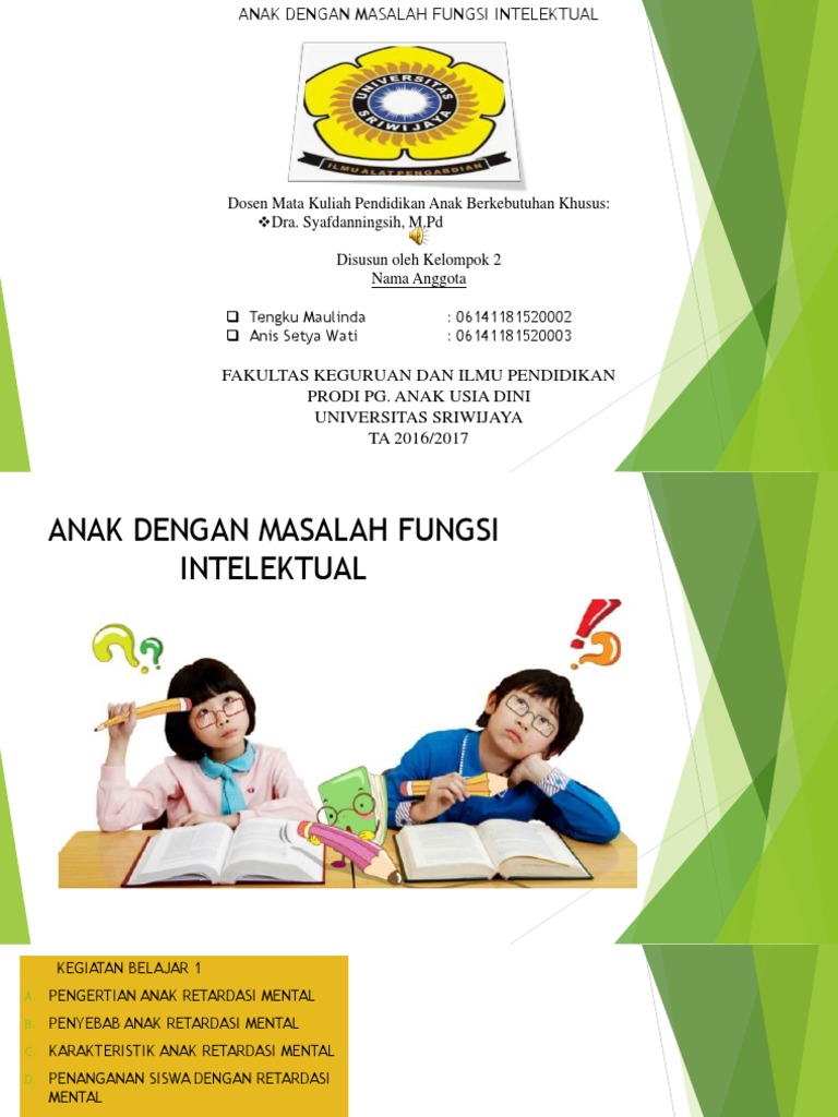 Masalah Fungsi Intelektual pada Anak | PDF | Pengembangan Diri ...