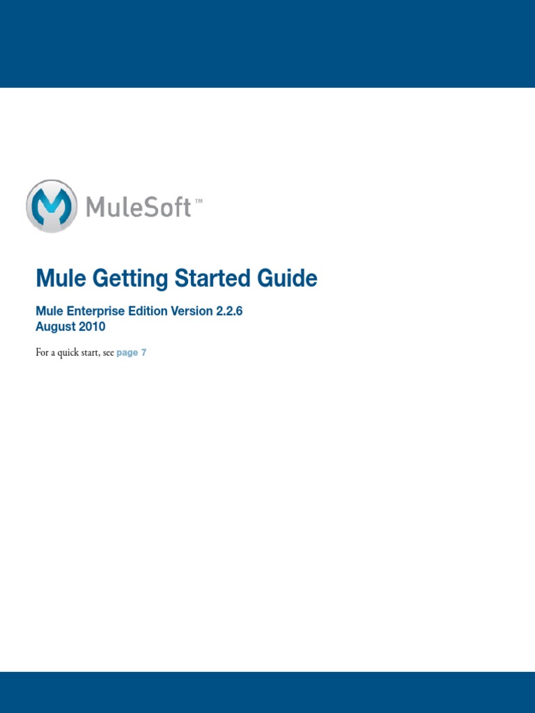 Mule 2.2.6 Getting Started | PDF | Service Oriented Architecture | Application Server