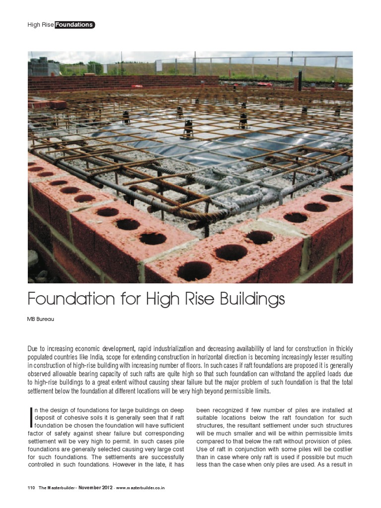 Foundation For High Rise Buildings: Foundations | PDF | Deep Foundation ...