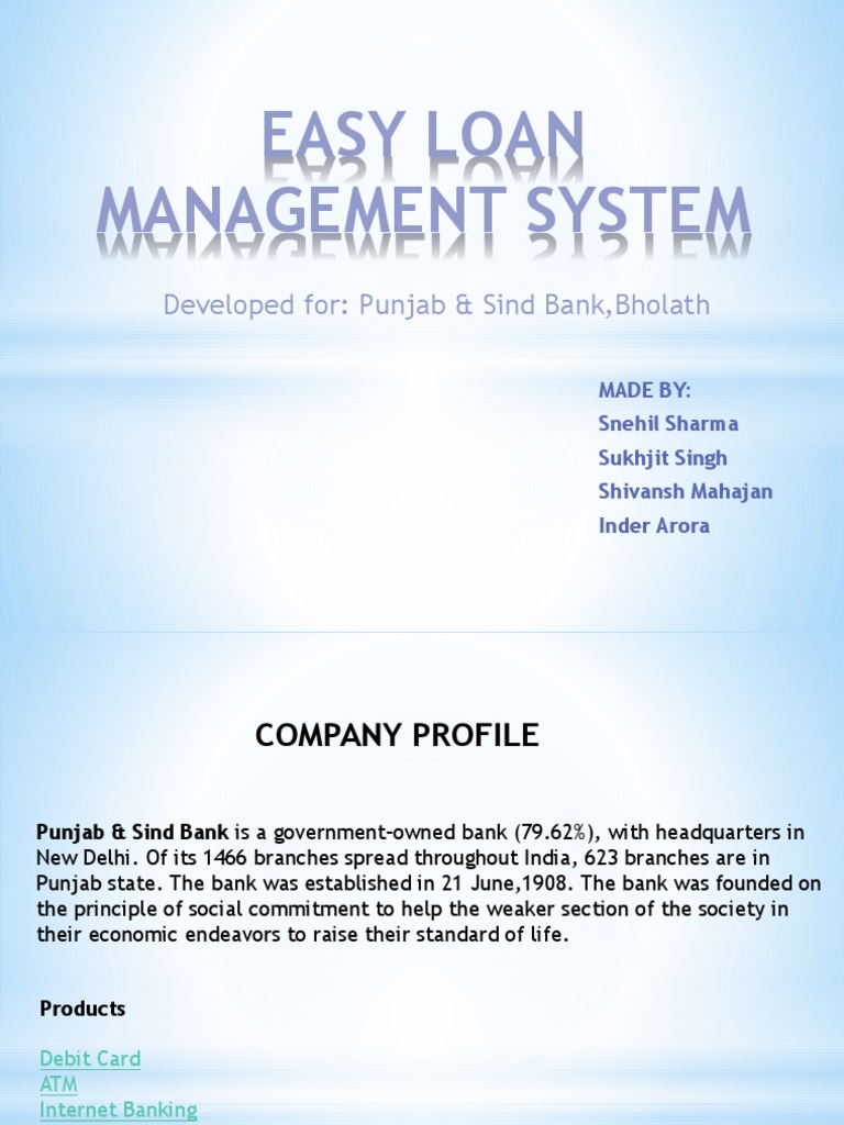 Easy Loan Management System | PDF | User (Computing) | Banks