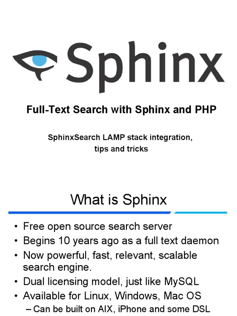 Full Text Search Sphinx Php Pdf Microsoft Sql Server Database Index