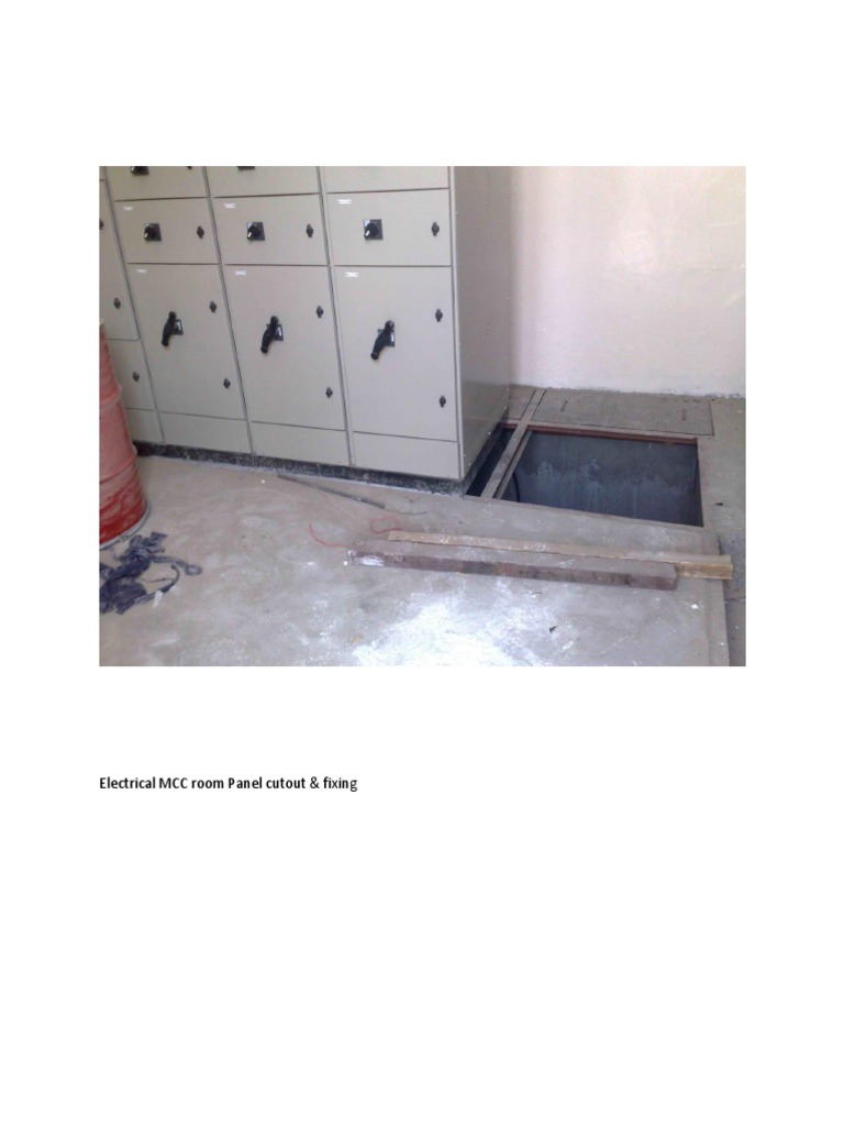 Electrical MCC Room Panel Cutout & Fixing | PDF