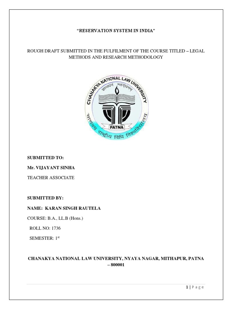 Reservation System in India - LRM | PDF | Social Inequality ...