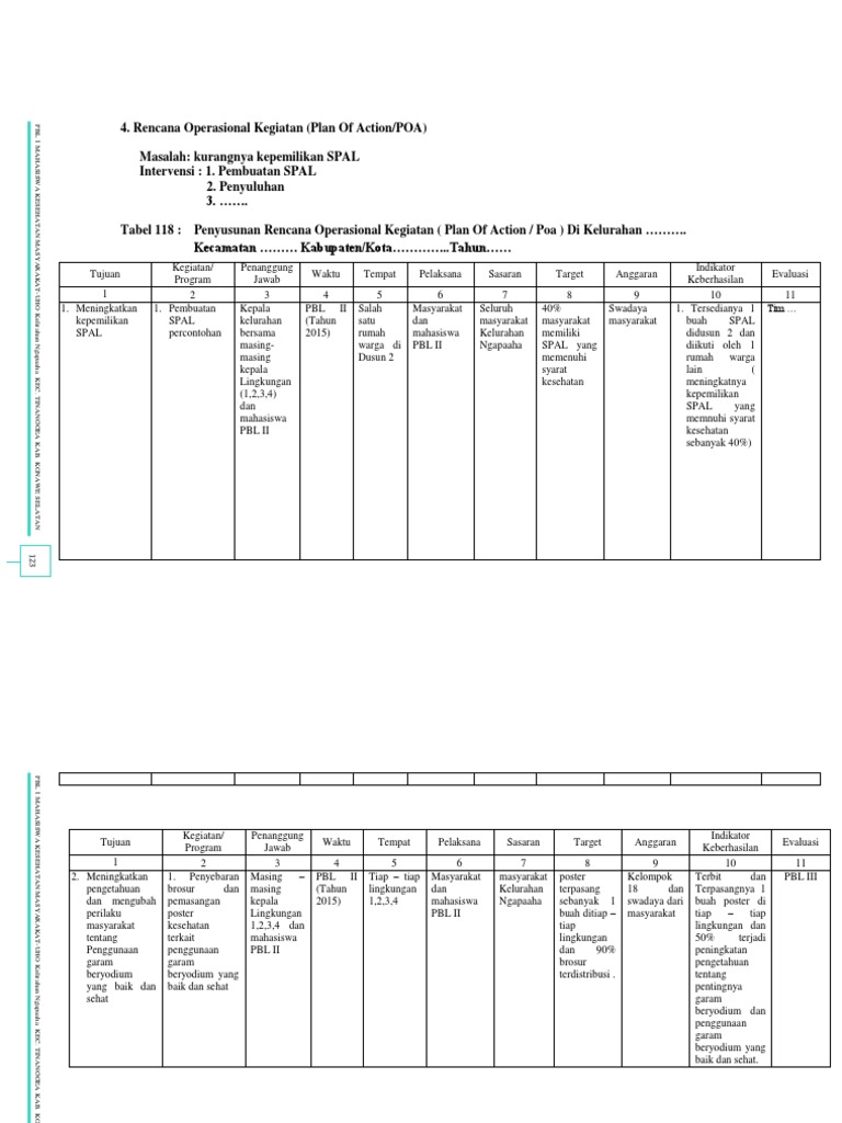 Plan of Action (Poa) | PDF