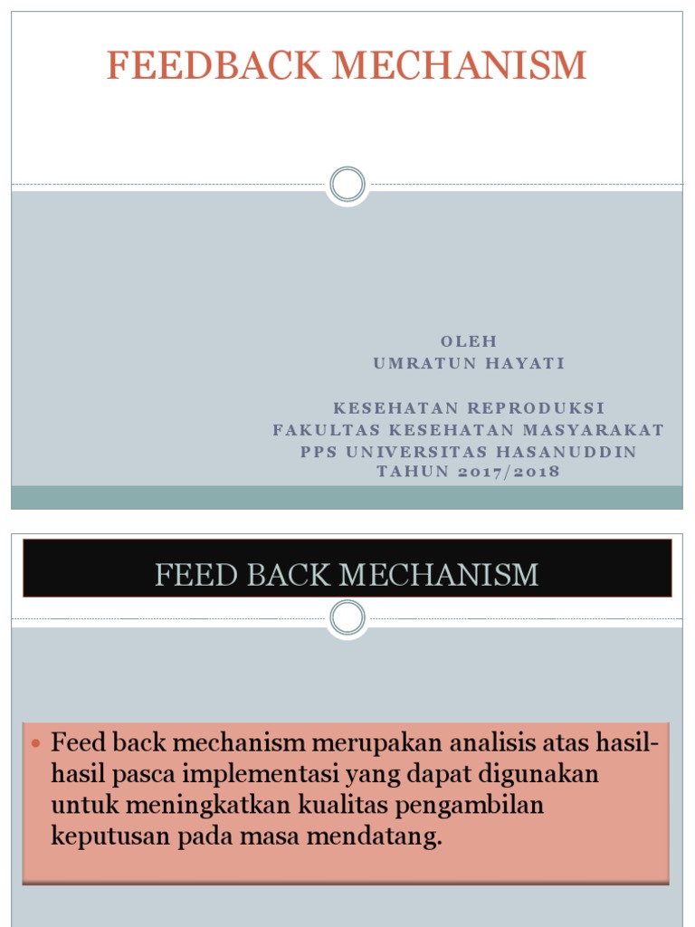 Feedback Mechanism | PDF | Bisnis | Komputer