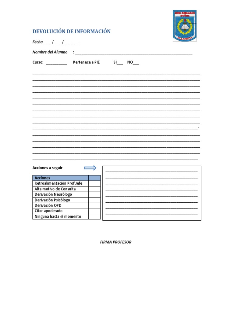 Hoja de Devolucion | PDF