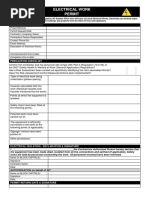 Electrical Work Permit | PDF | High Voltage | Electrical Engineering