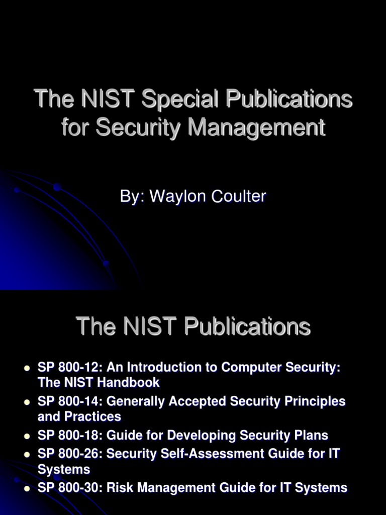 The NIST Special Publications | PDF | Vulnerability (Computing ...