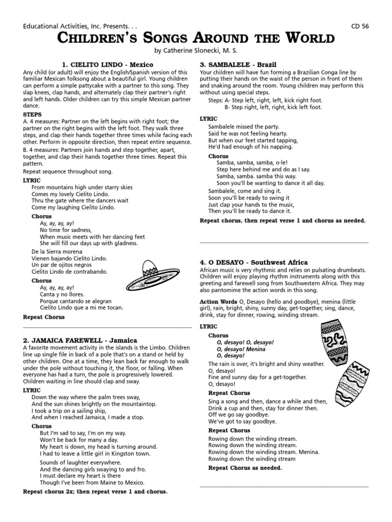 Children's Global Song & Dance | PDF | Performing Arts | Leisure