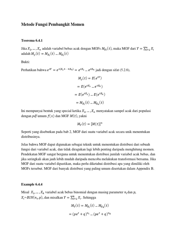 Metode Fungsi Pembangkit Momen Fix | PDF