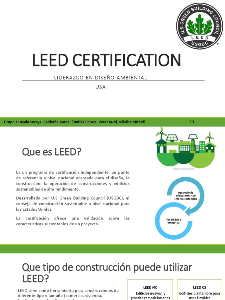 Certificación LEED: Guía y Beneficios | PDF | Liderazgo en Energía y ...